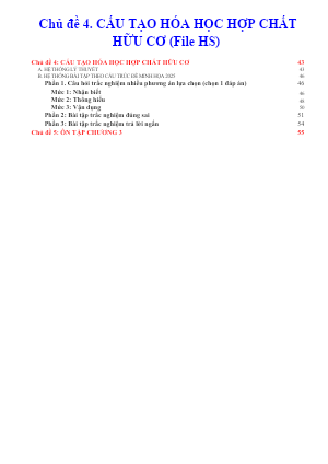 Chủ đề 4. CẤU TẠO HÓA HỌC HỢP CHẤT HỮU CƠ (File HS).doc - PDF.DoTool.net